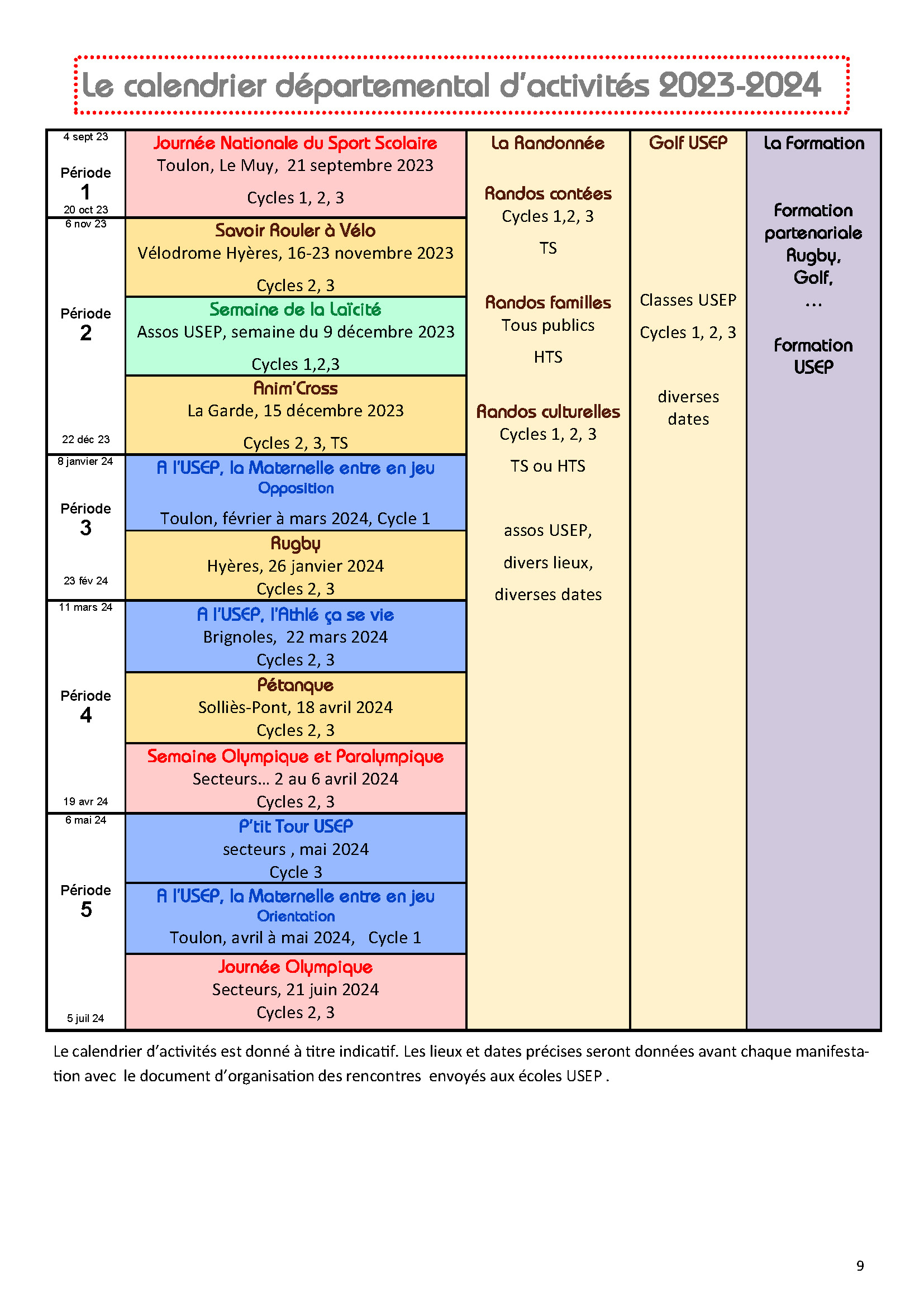 Rencontres départementales